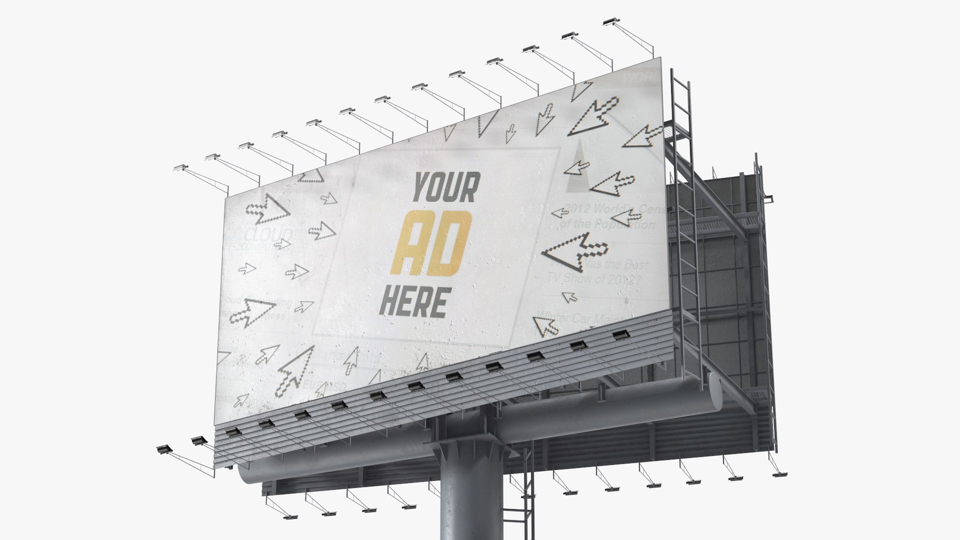 Double Street Billboard 3D Model - TurboSquid 2235621