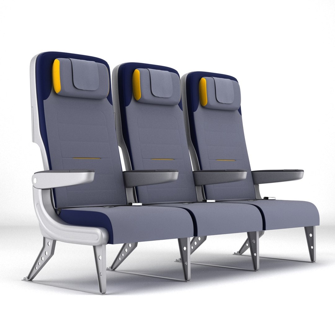 3d Economy Airplane Seat Model