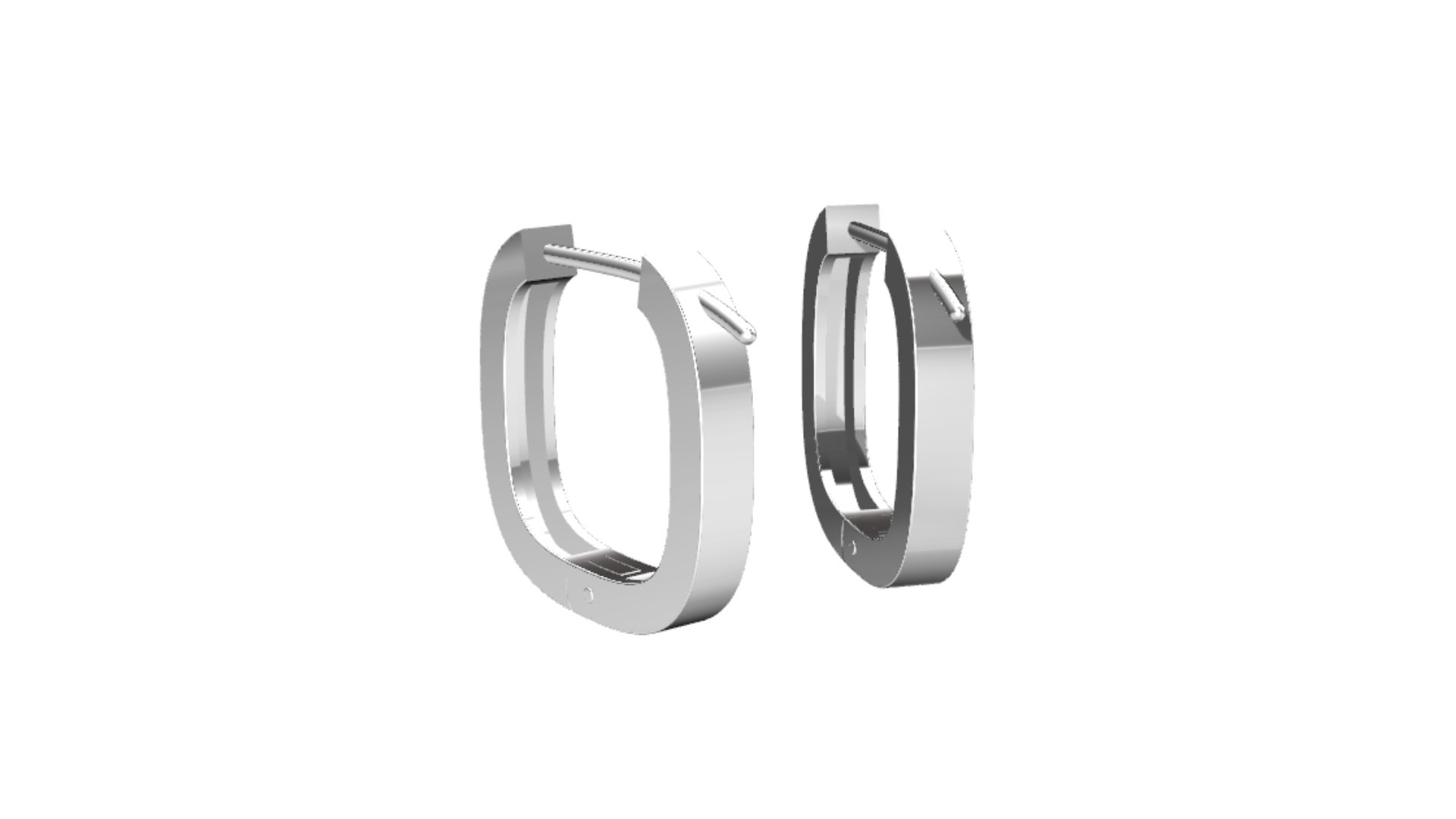 3D Square Earring Model - TurboSquid 2280897