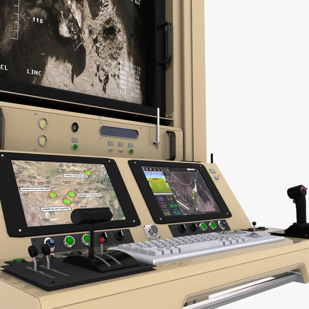 3d model of uav controls