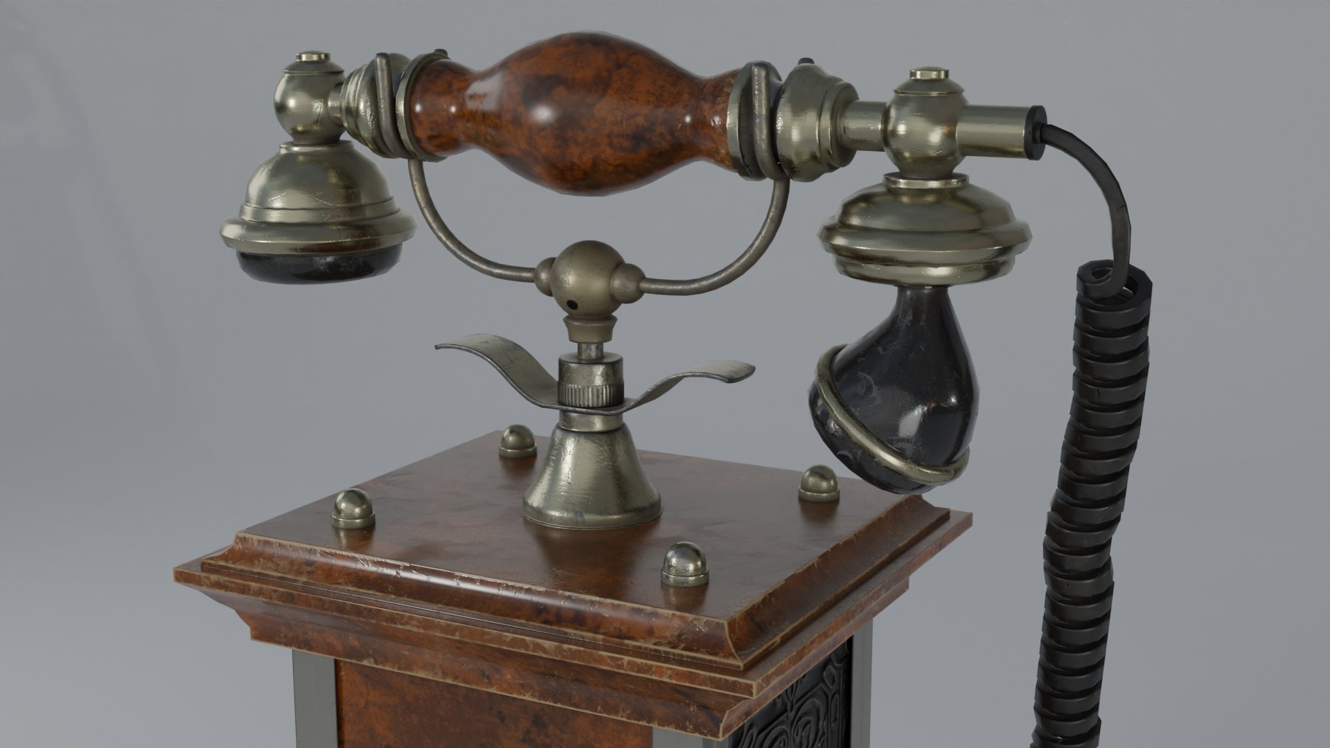 3D Low poly Old Antique Phone - TurboSquid 2166126