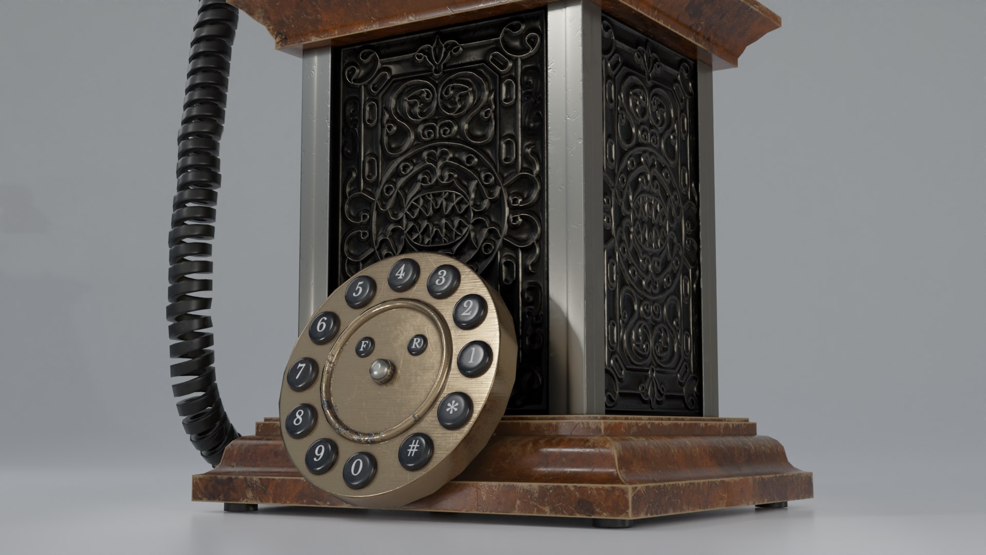 3D Low poly Old Antique Phone - TurboSquid 2166126