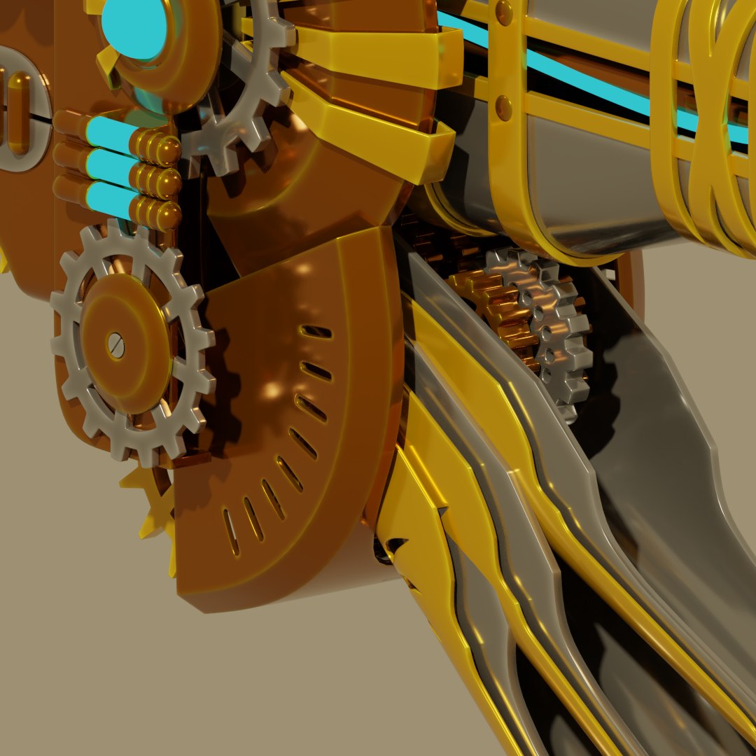 3D Model Steampunk Sword - TurboSquid 1600150
