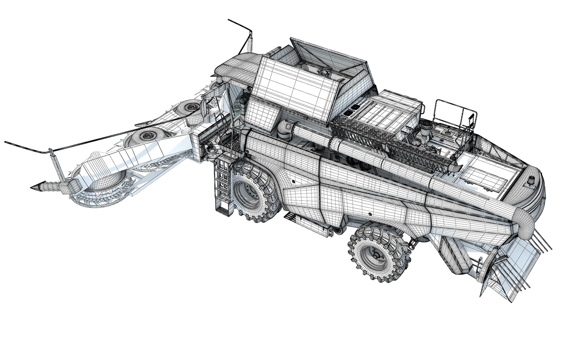 3D model rostselmash forage combine harvester - TurboSquid 1448025