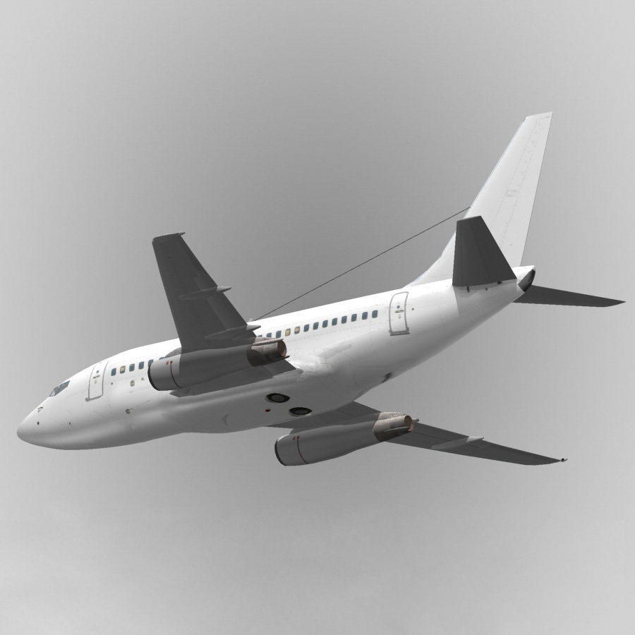 lightwave b737-100 generic white