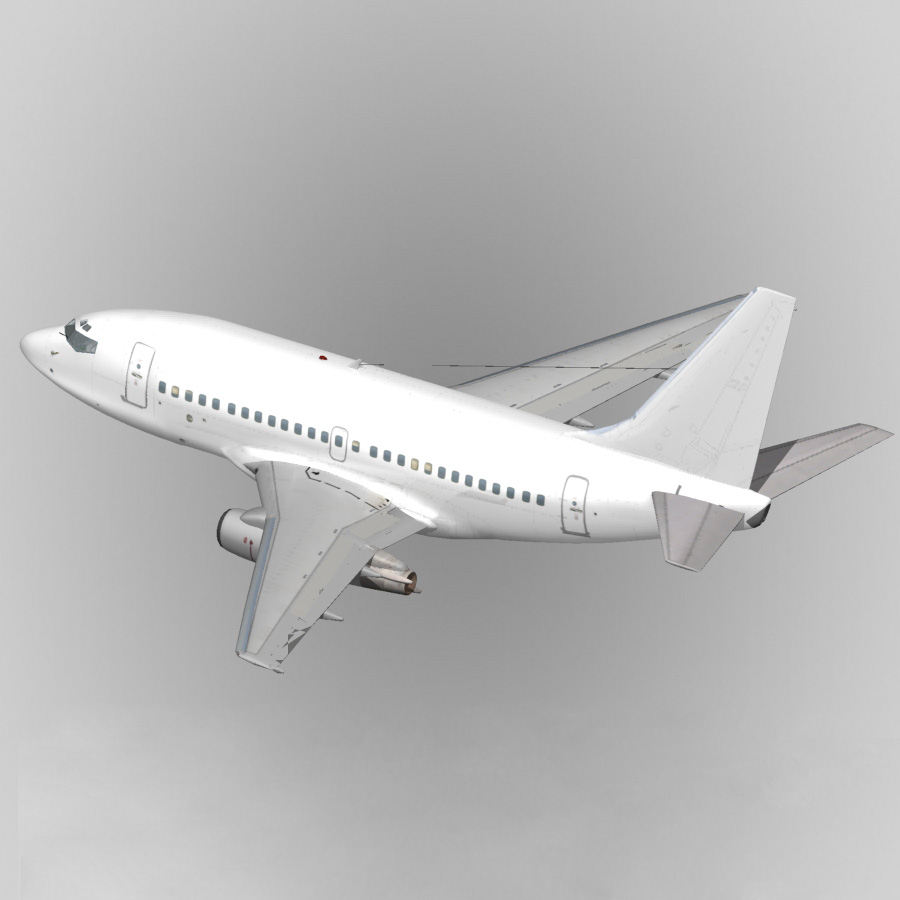 lightwave b737-100 generic white