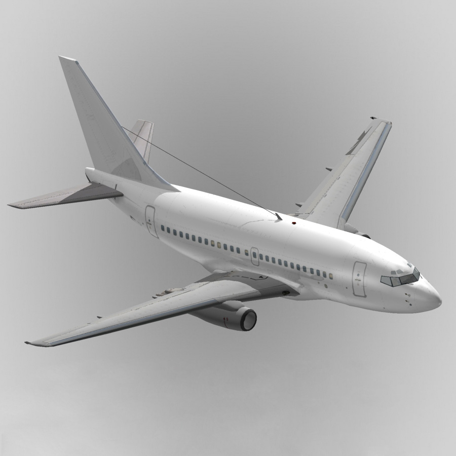 lightwave b737-100 generic white