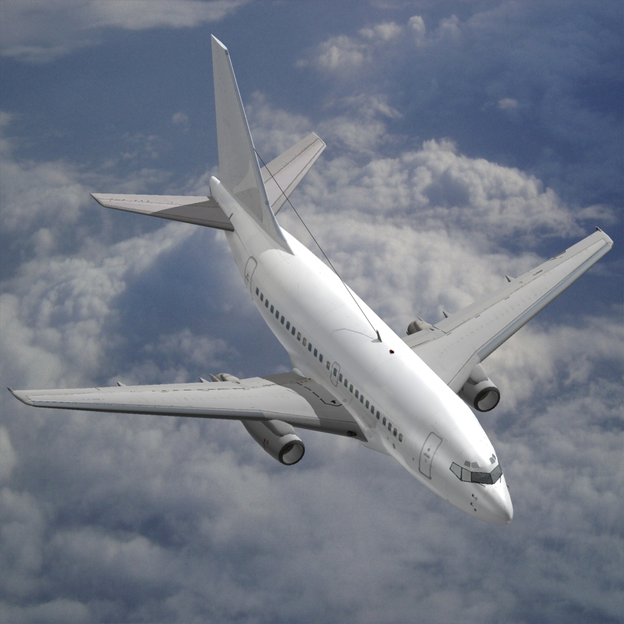 lightwave b737-100 generic white