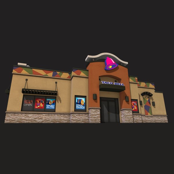 3d model taco bell restaurant