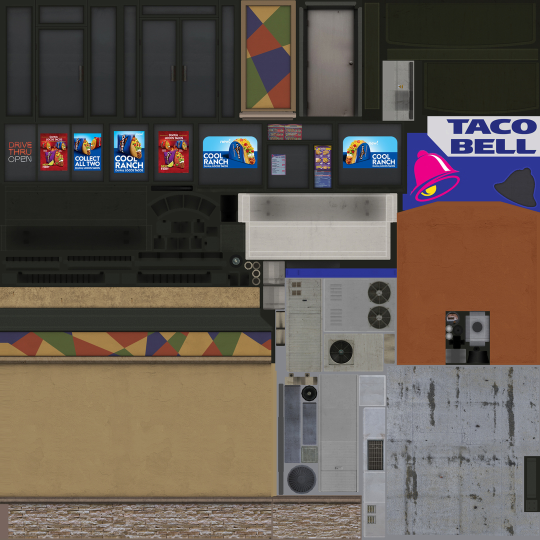 3d model taco bell restaurant