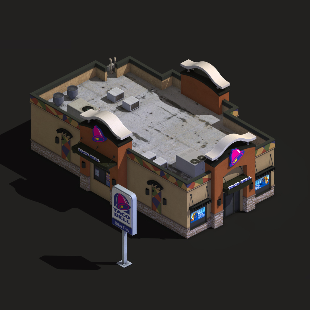 3d model taco bell restaurant