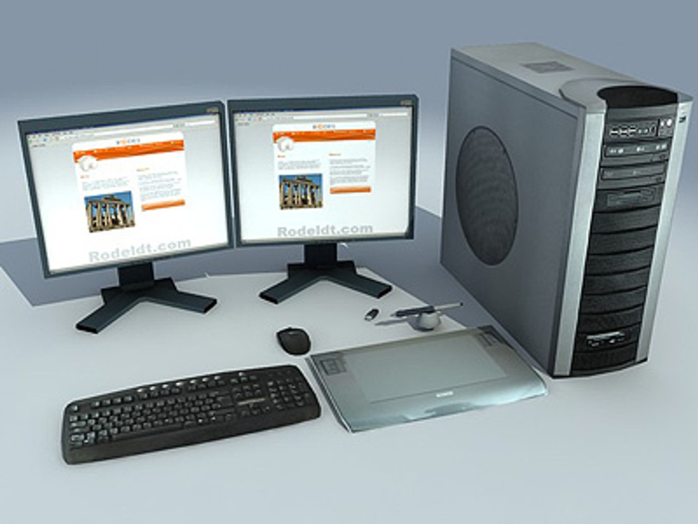 3d Pc Keyboard Mouse Model