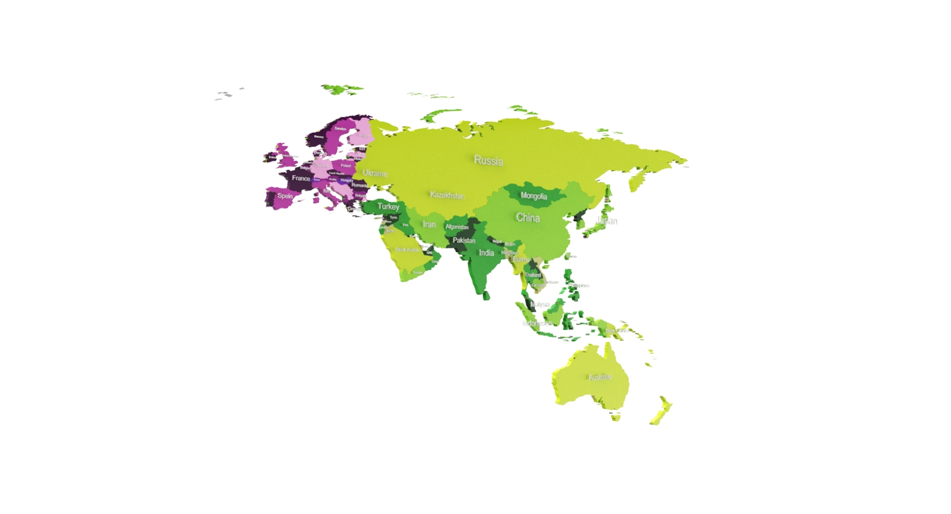 Europe And Asia Continent