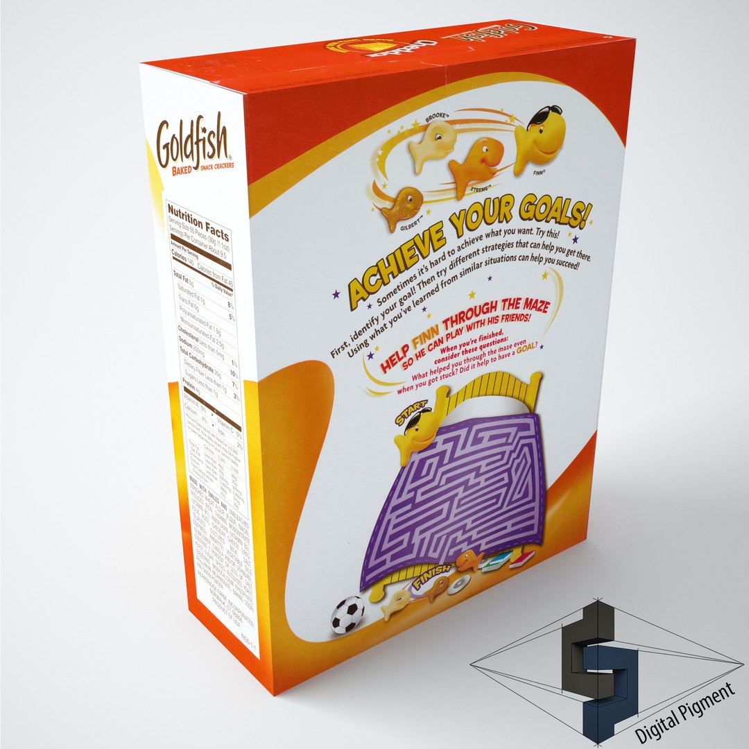 3d Goldfish Crackers Box