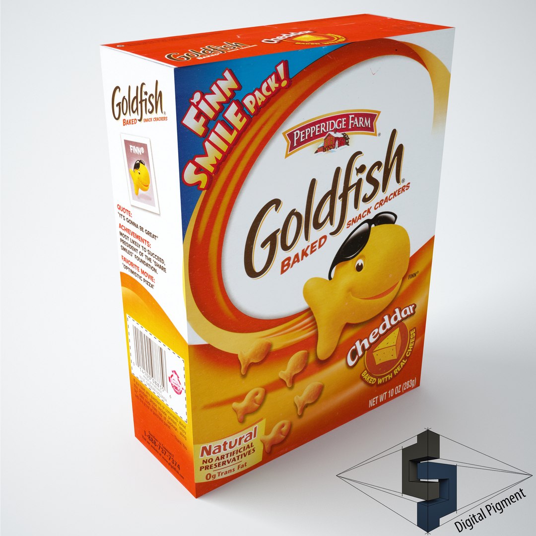 3d Goldfish Crackers Box