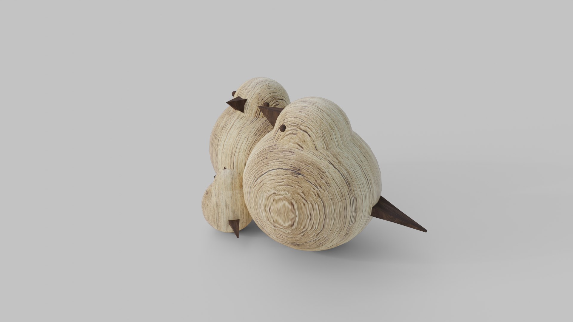 3D Wooden Carving Sparrow Theme Showpiece Model - TurboSquid 2130210