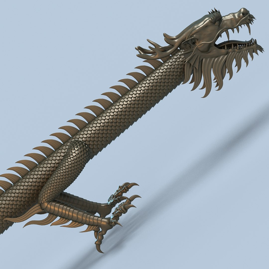 3d Ancient Straight Dragon