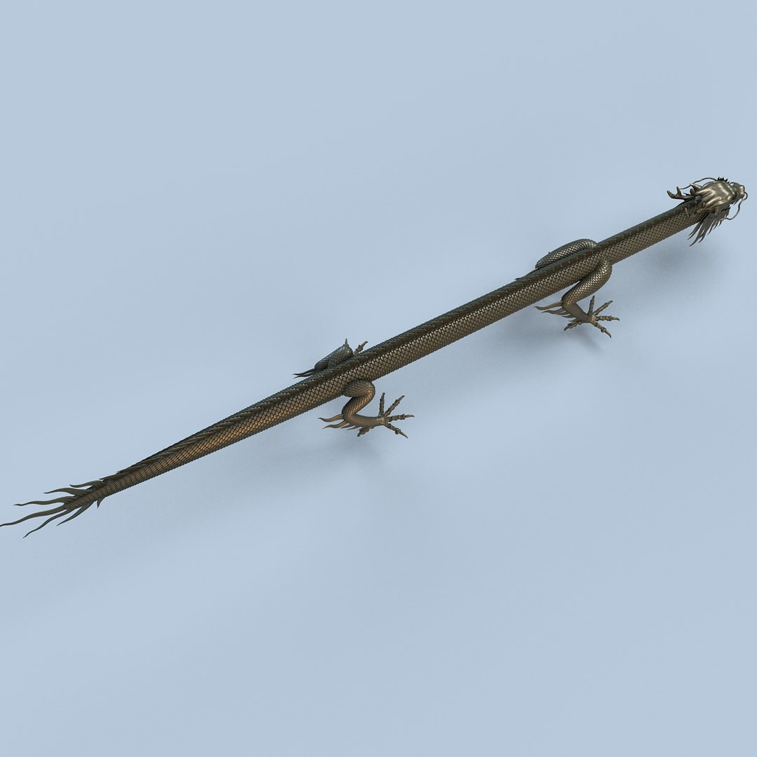 3d Ancient Straight Dragon