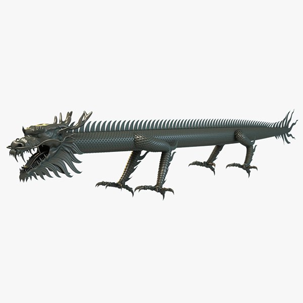 3d ancient straight dragon
