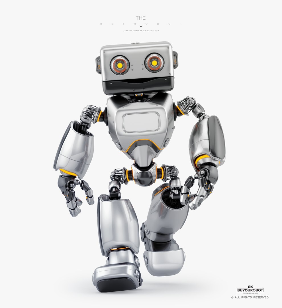 Big Retro Bot 3D Model - TurboSquid 1227468