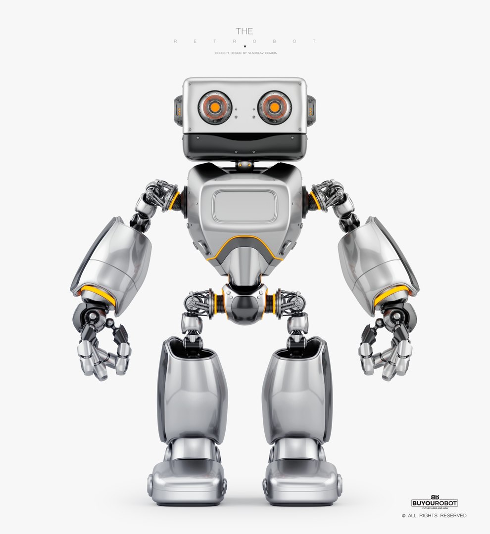 Big Retro Bot 3D Model - TurboSquid 1227468