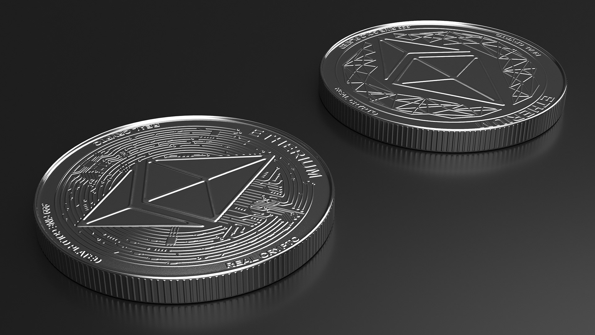 Ethereum ETH Silver Coin 3D Model - TurboSquid 2071222