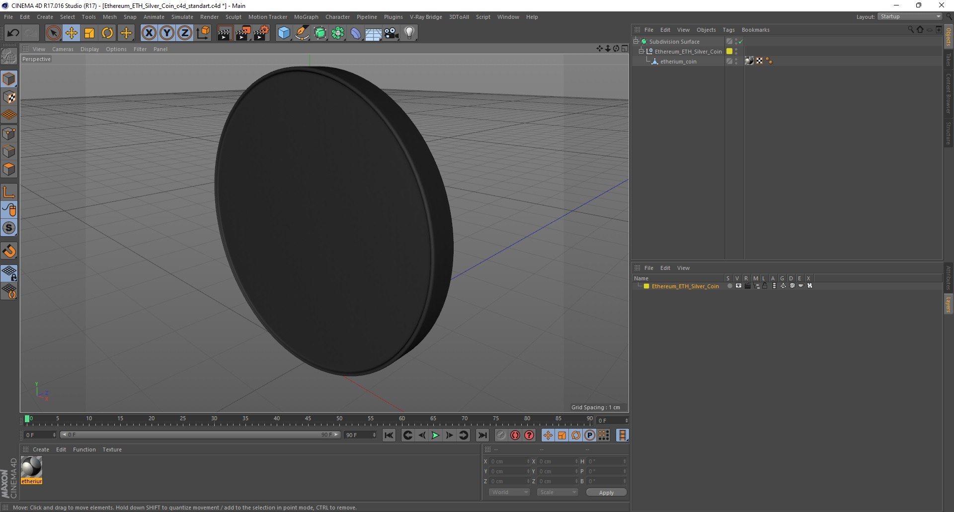 Ethereum ETH Silver Coin 3D model - TurboSquid 2071222