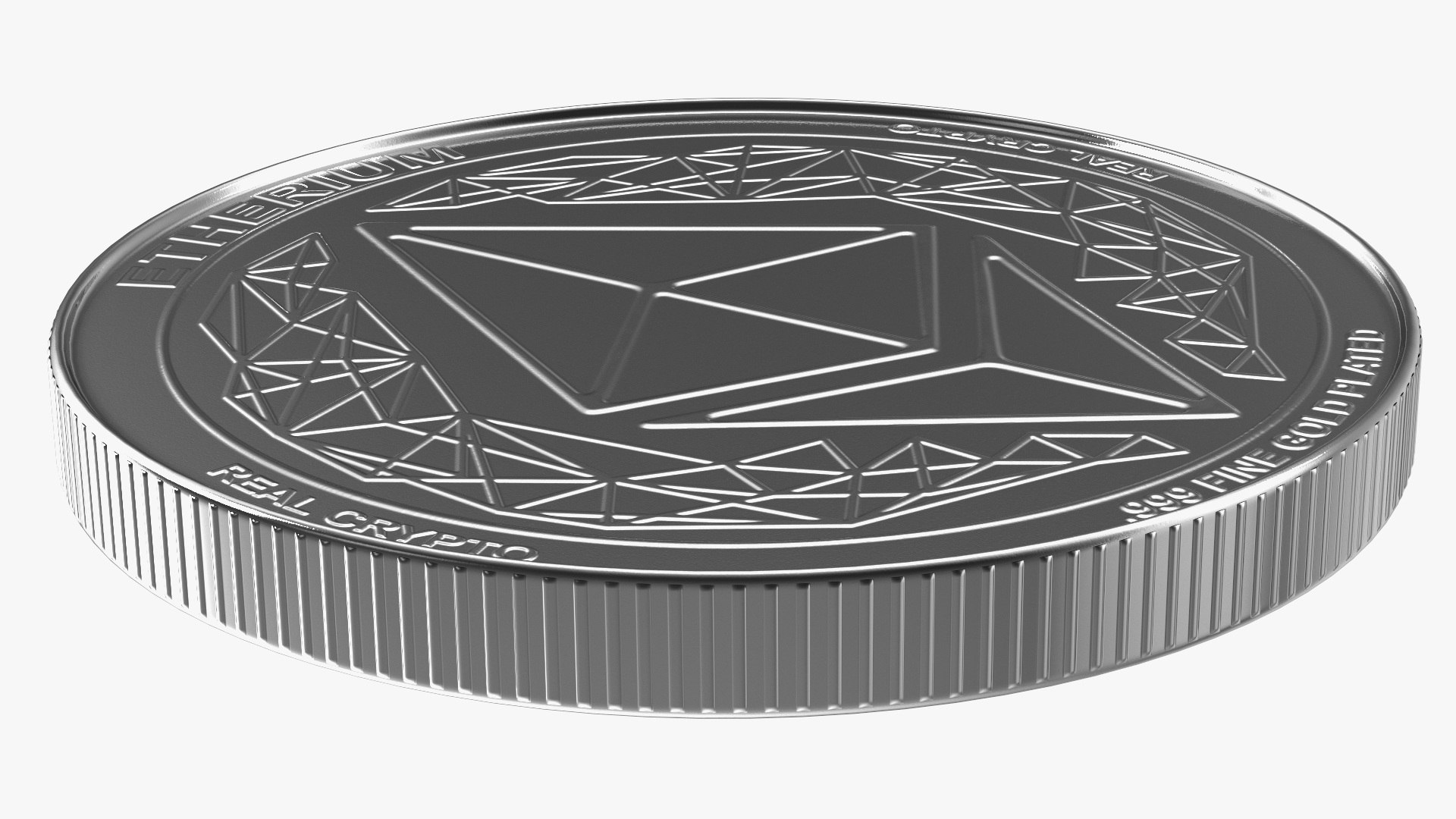 Ethereum ETH Silver Coin 3D Model - TurboSquid 2071222