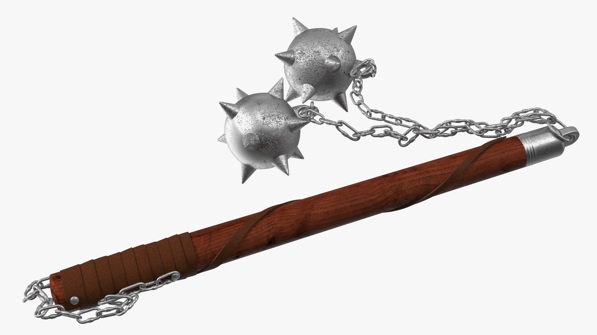 3D Double Ball Medieval Flail - TurboSquid 2083619