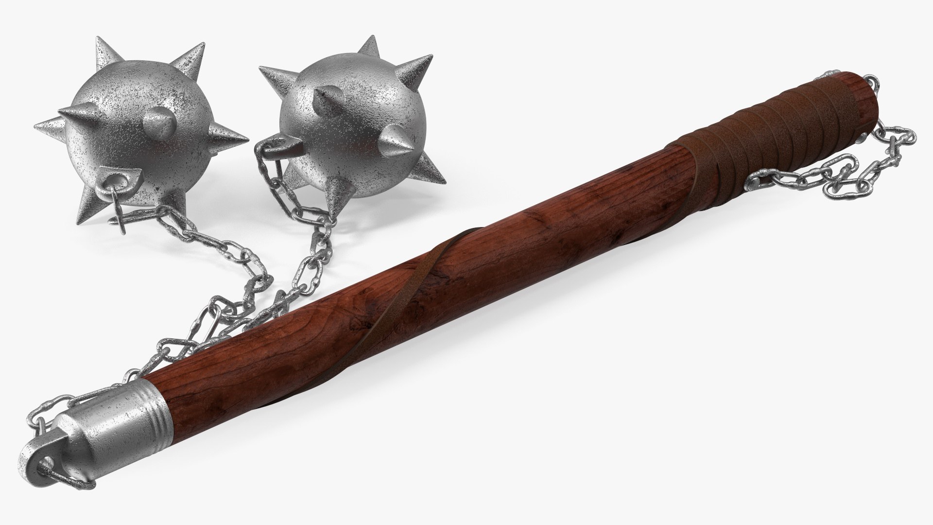 3D Double Ball Medieval Flail - TurboSquid 2083619