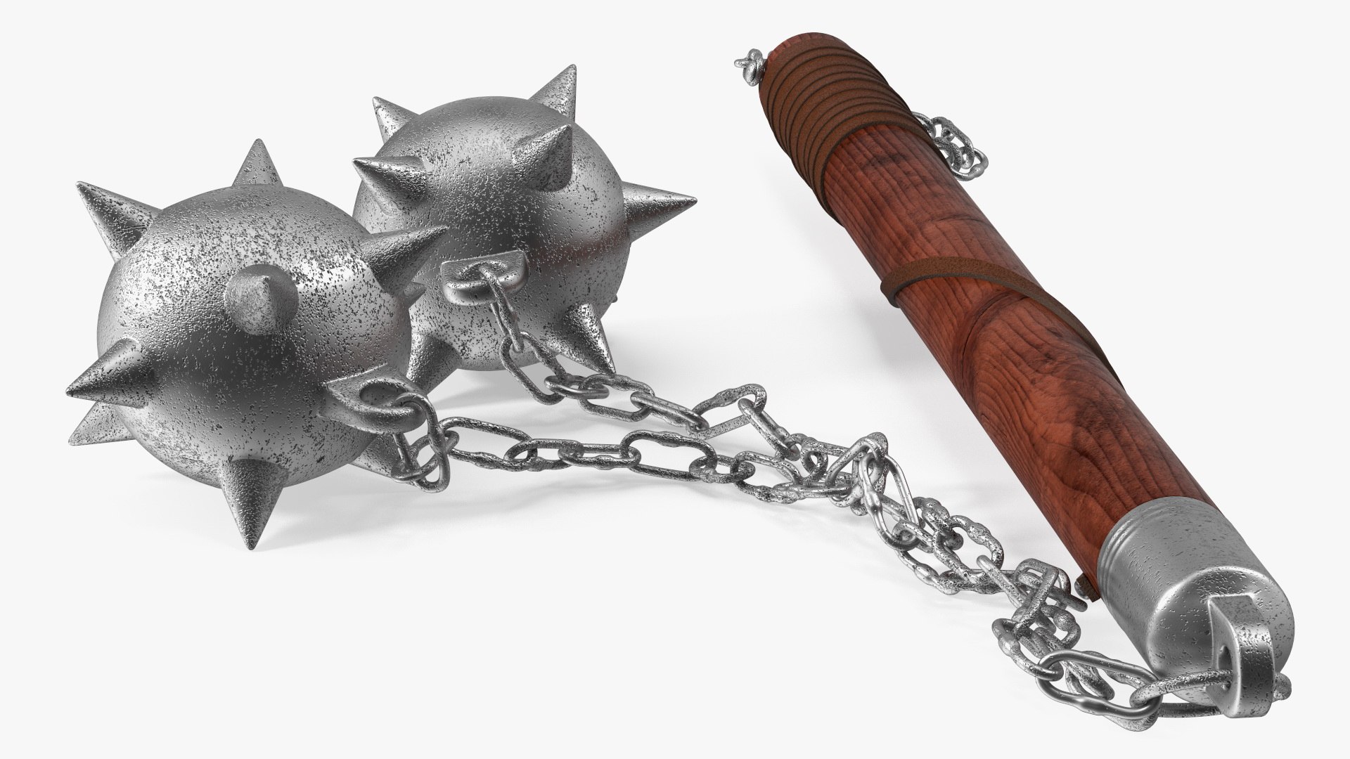 3D Double Ball Medieval Flail - TurboSquid 2083619