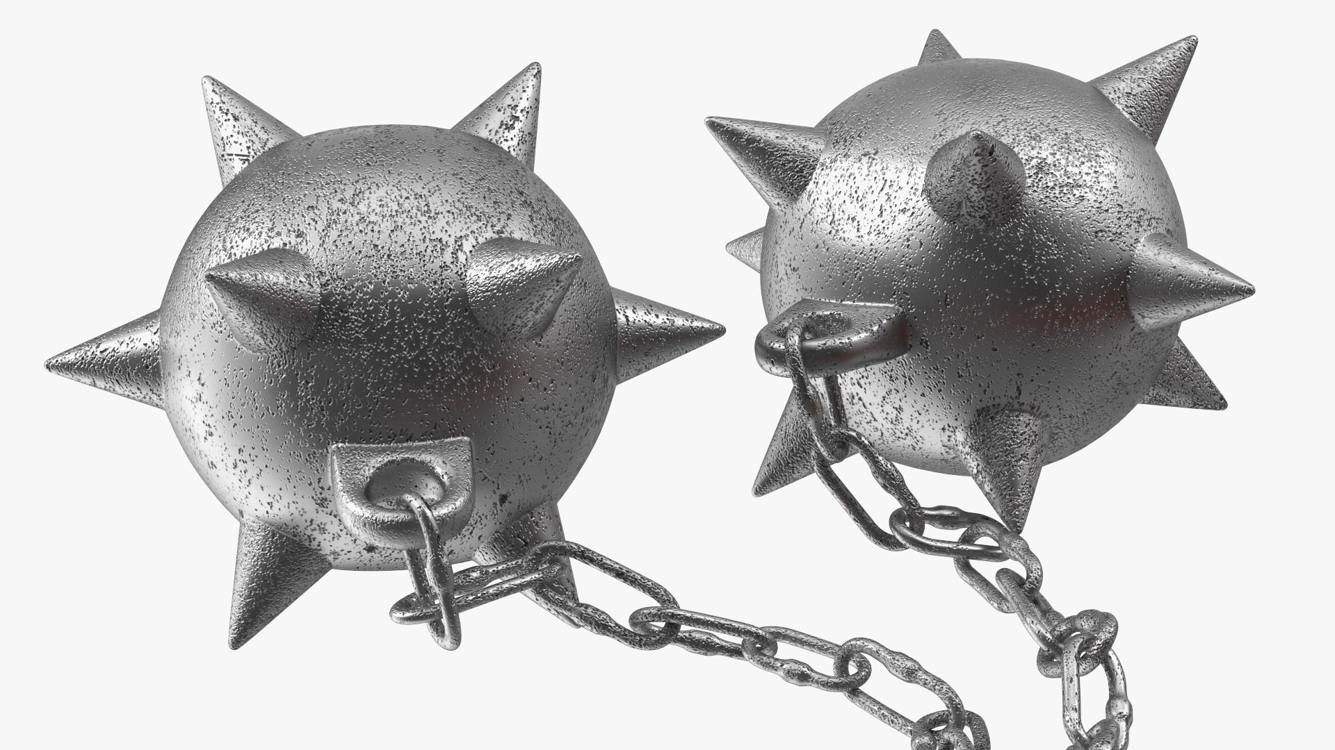 3D Double Ball Medieval Flail - TurboSquid 2083619