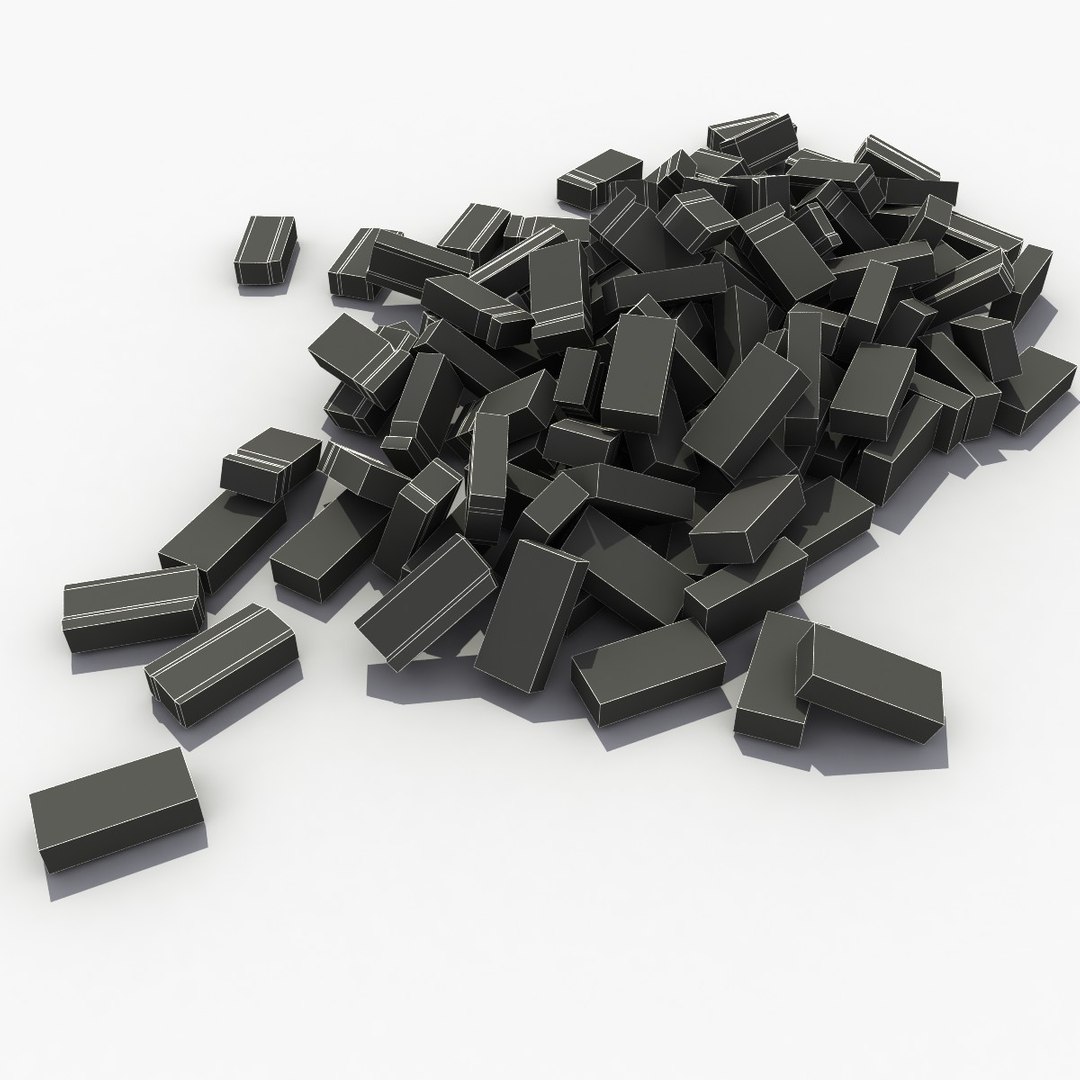 3d Model Bricks Modeled Materials
