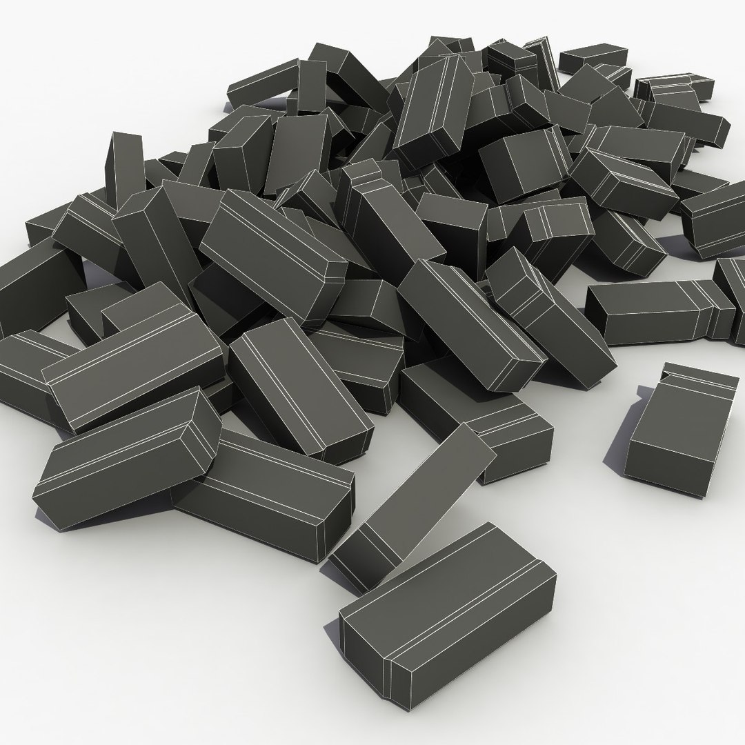 3d Model Bricks Modeled Materials