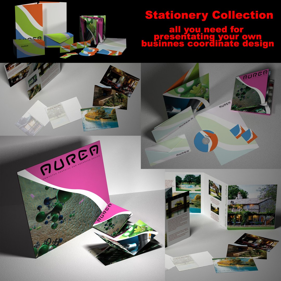 3d Model Business Stationery