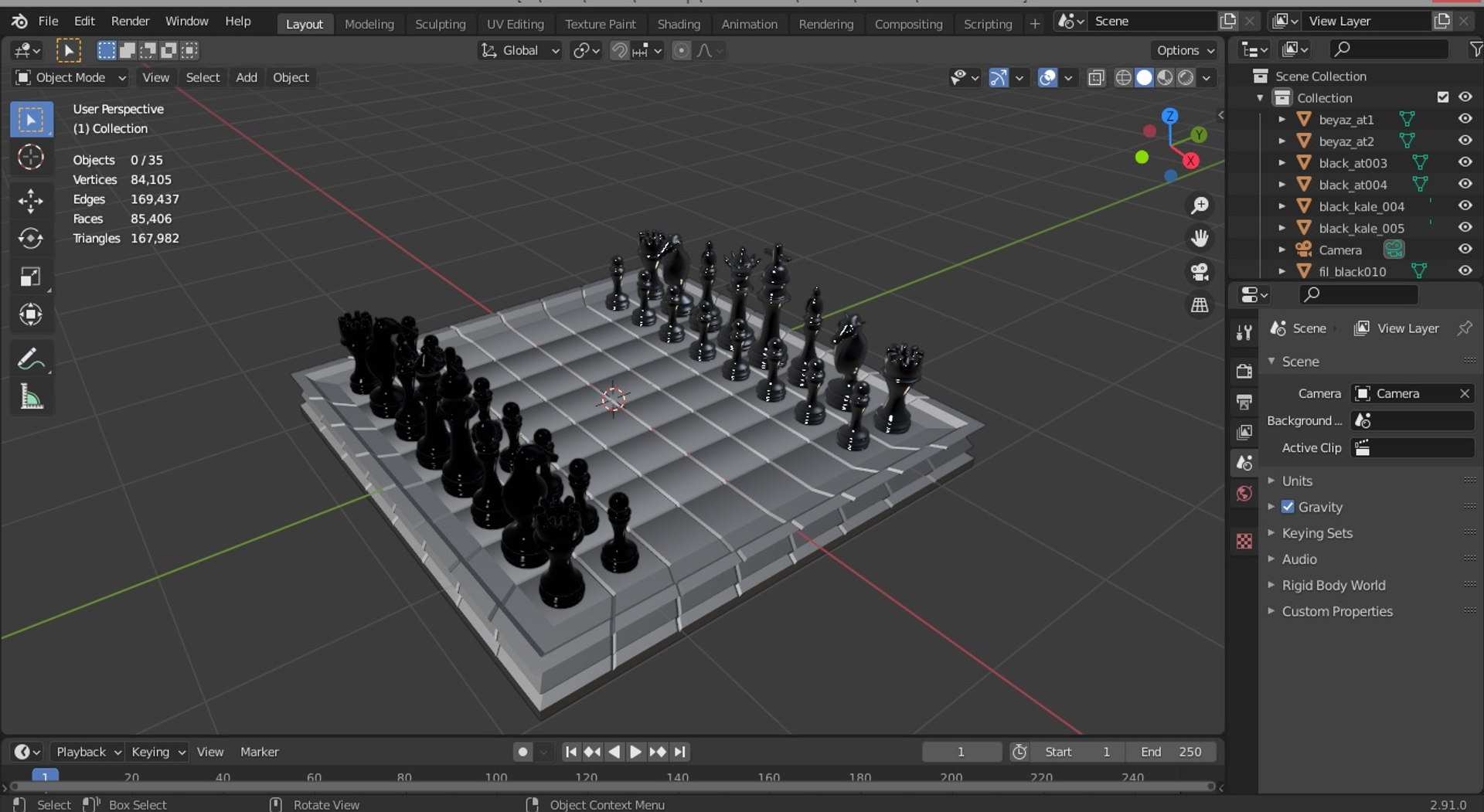 3D Chess Set Model - TurboSquid 1656743