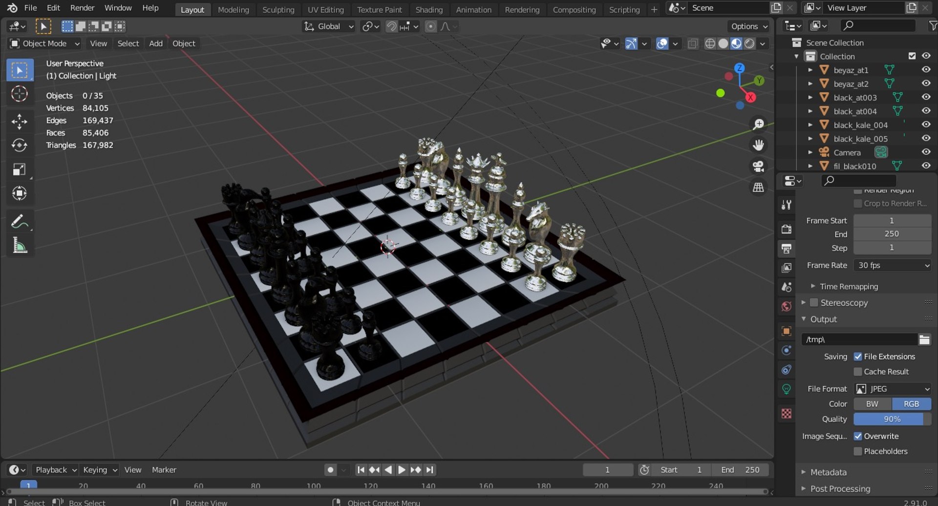 3D Chess Set Model - TurboSquid 1656743