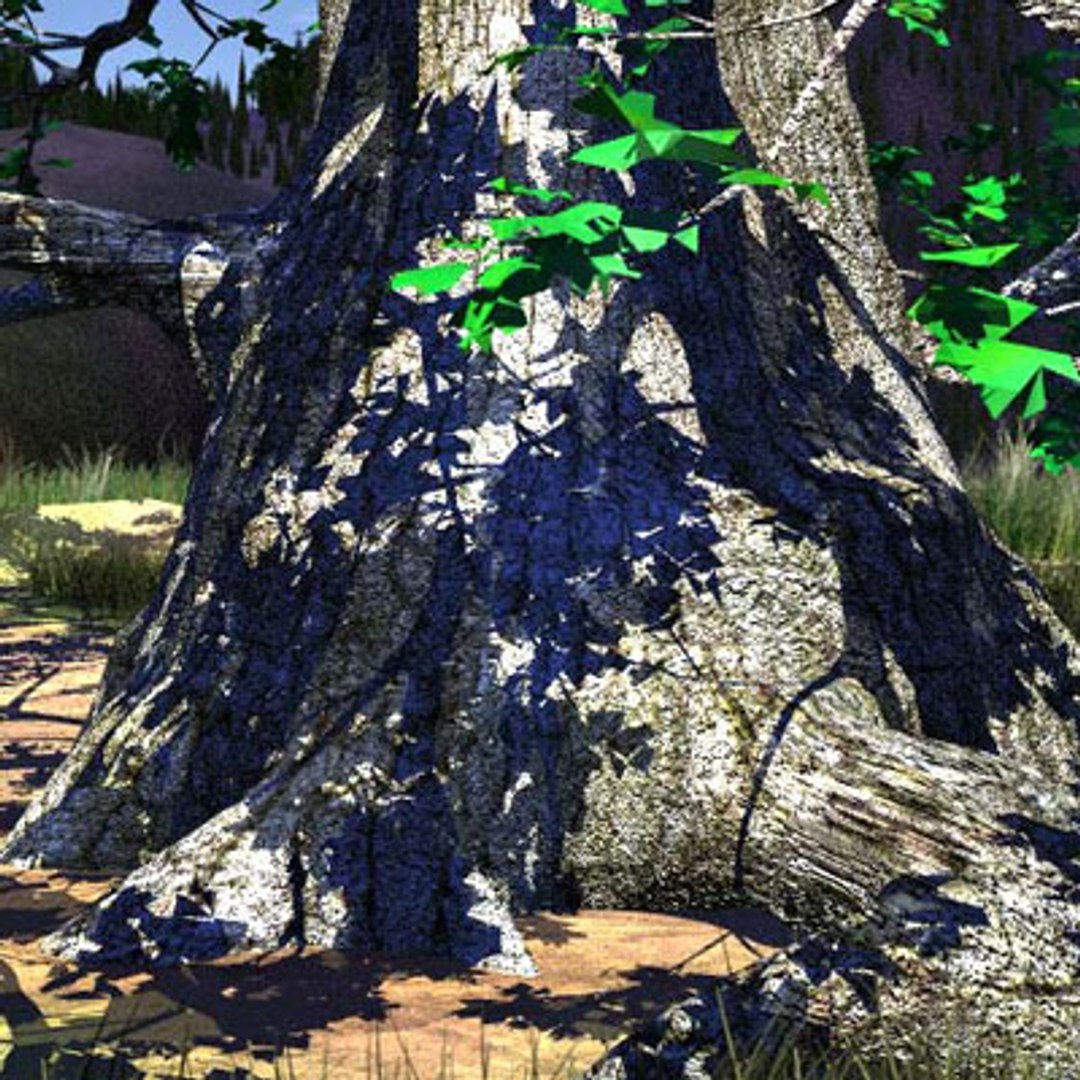 3d Model Black Old Tree