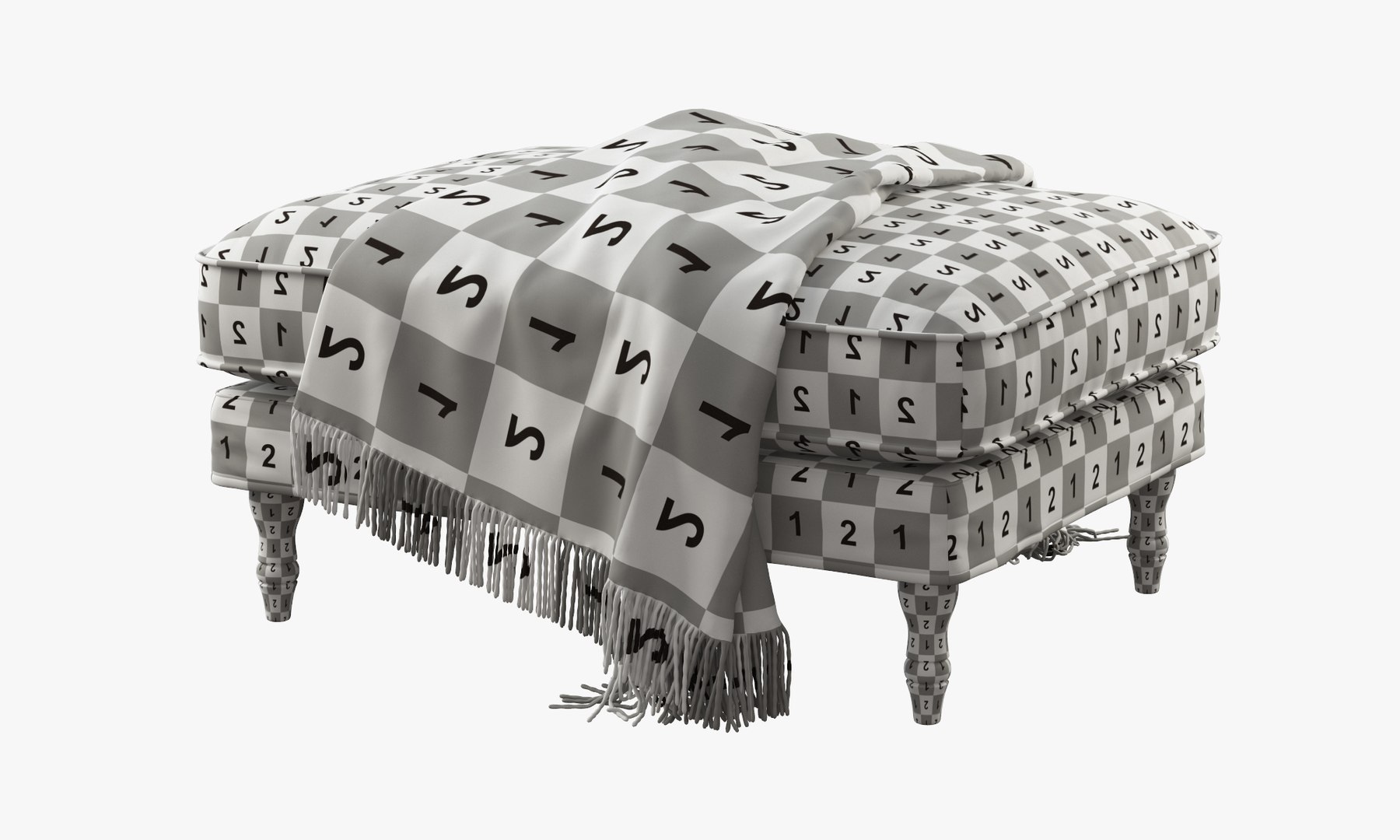 3d Obj Ikea Stocksund Footstool