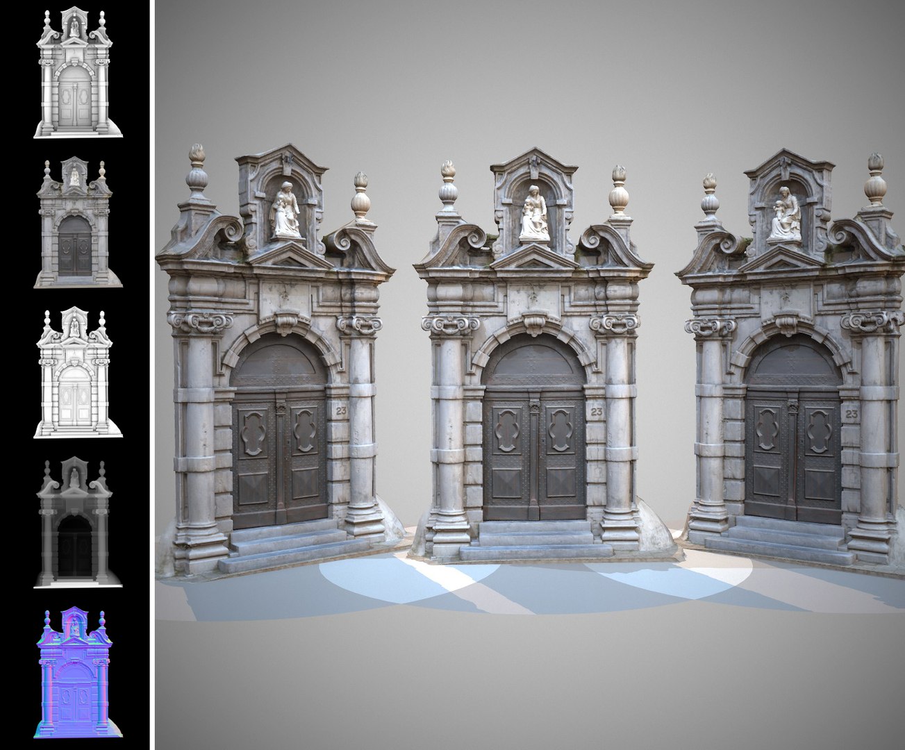 Architectural Door Entrance 3d Obj