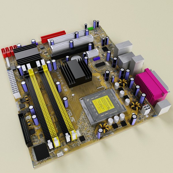 computer components card 3d model