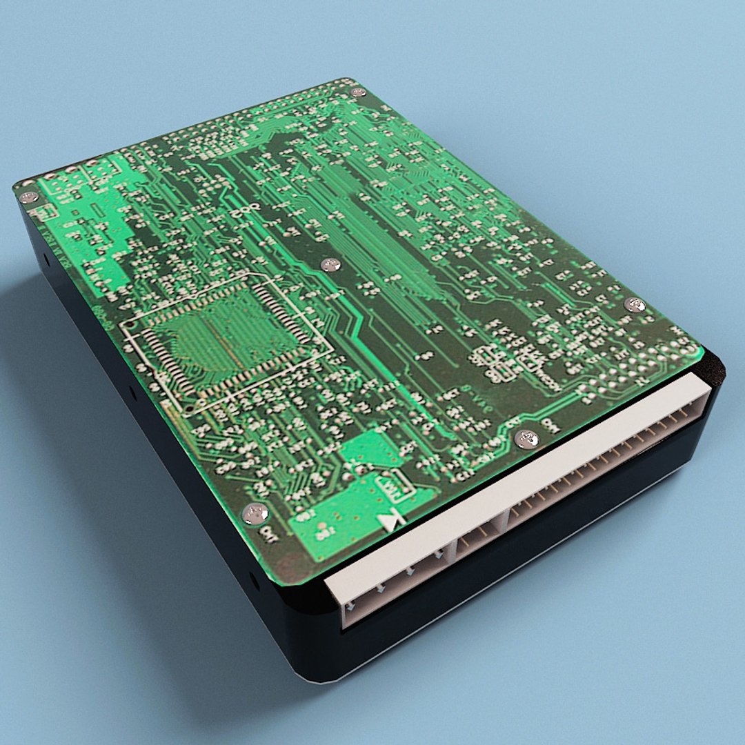 computer components card 3d model
