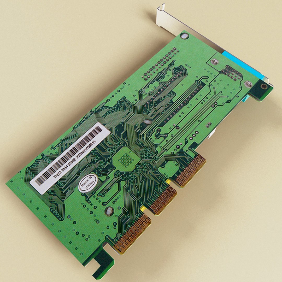 computer components card 3d model