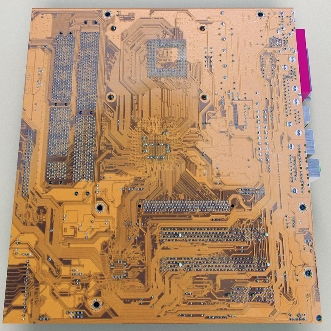 computer components card 3d model