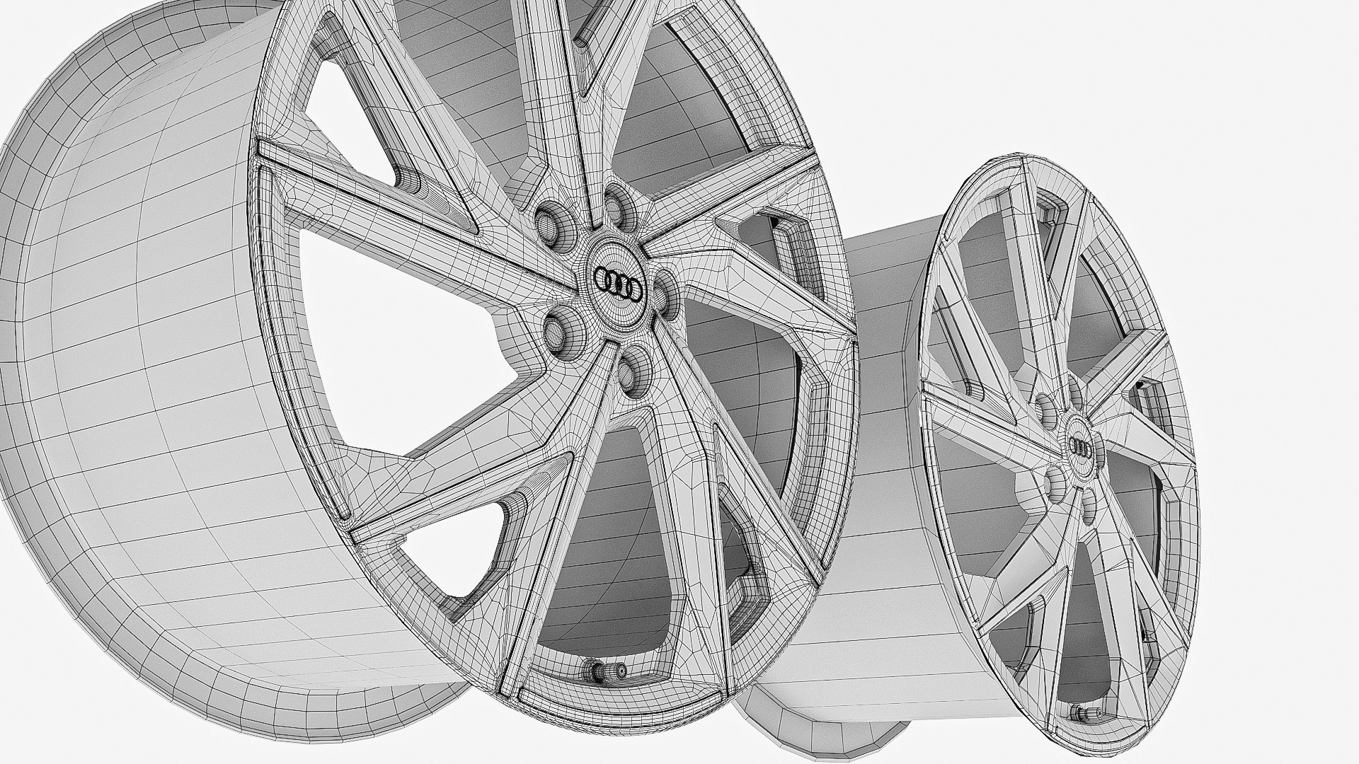 Audi Alloy Wheel 3D Model - TurboSquid 2141697
