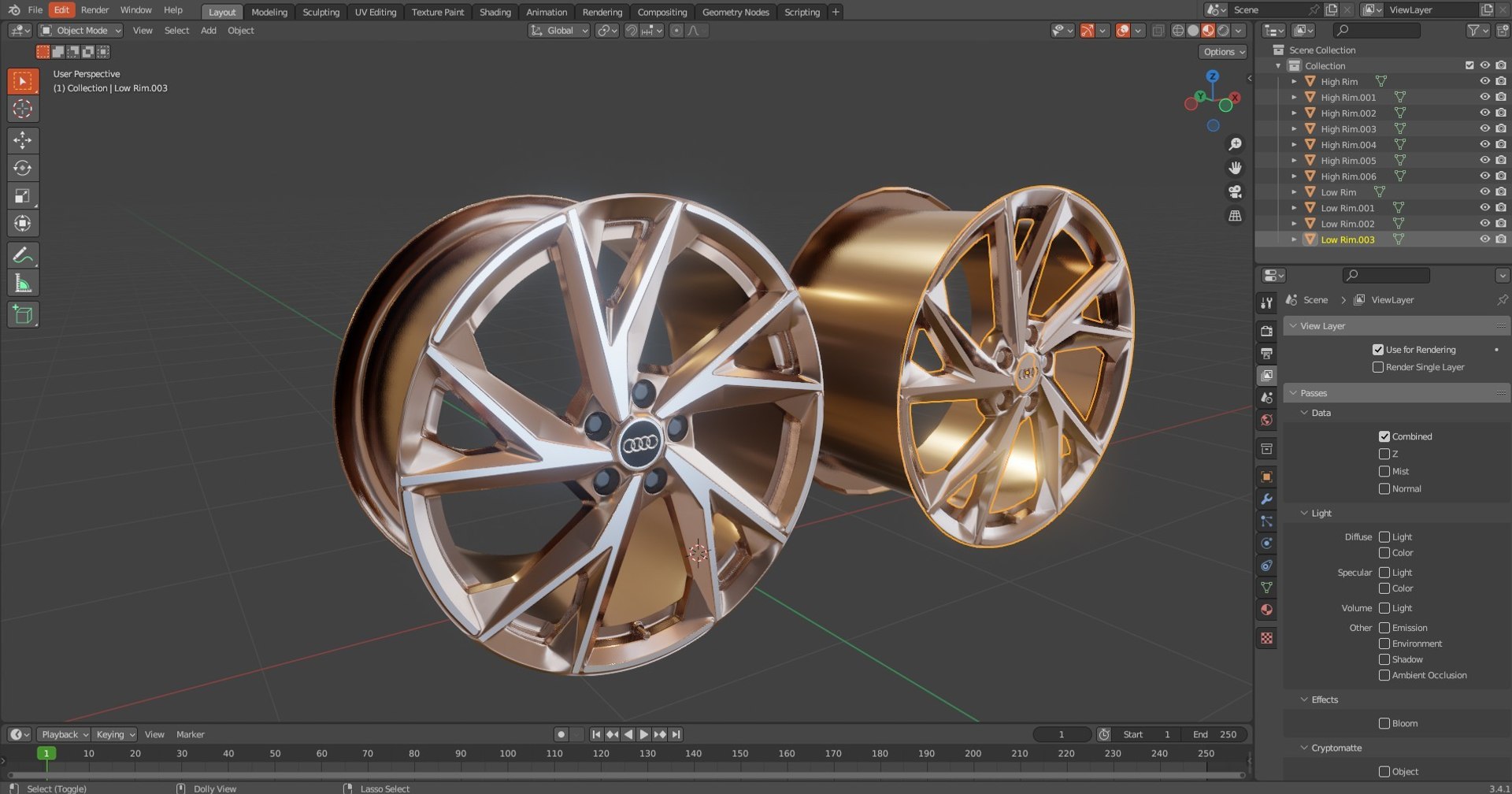 Audi Alloy Wheel 3D Model - TurboSquid 2141697