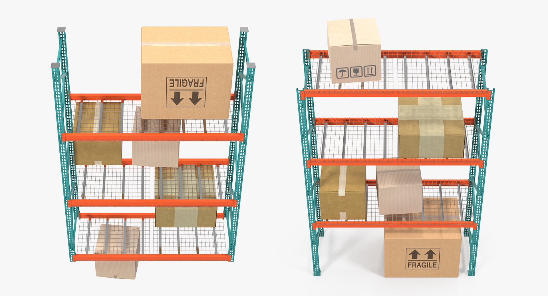 3D Pallet Rack Boxes - TurboSquid 1329658