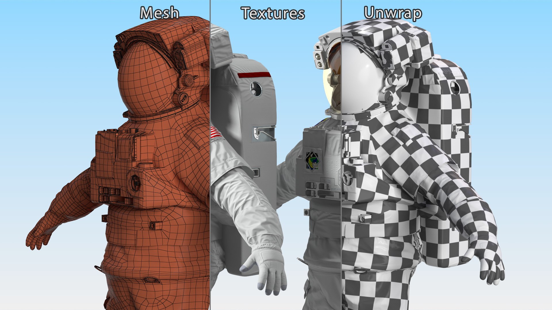 Astronaut Space Suit With Helmet 3D Model - TurboSquid 2197331