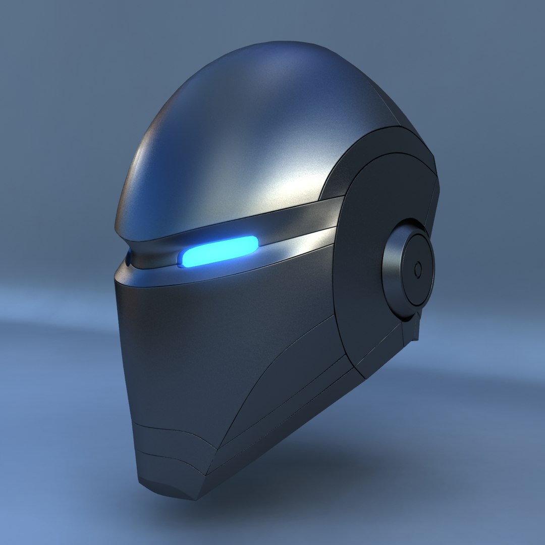 3d Model Robot Head E