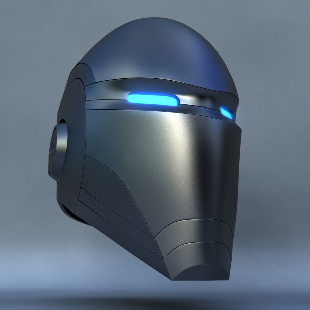 3d Model Robot Head E